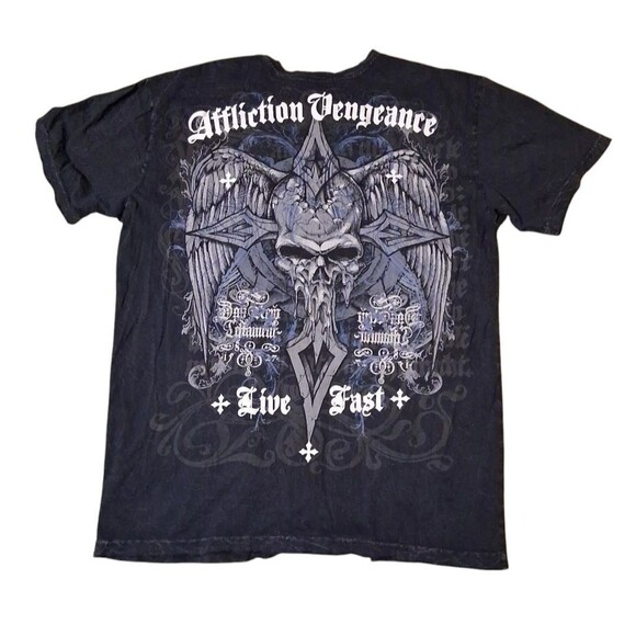Affliction | Shirts | Vintage Affliction Black Polo Skull Angel Wings ...